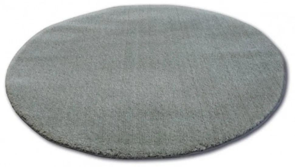 Luxusní kusový koberec Shaggy Azra zelený kruh 80cm