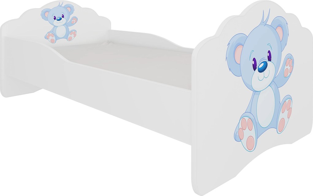ADRK Furniture Postel s matrací CASIMO BLUE BEAR 140x70