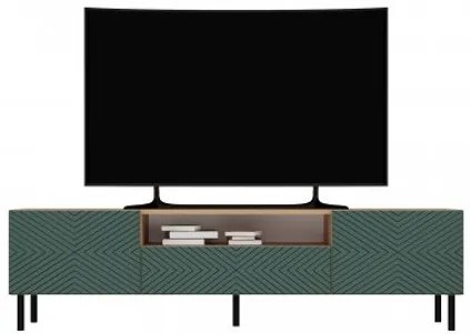 Televizní stolek RTV Kama 160/2K - dub artisan/zelená