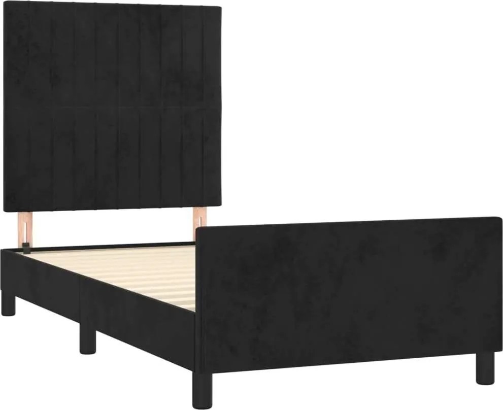 vidaXL Rám postele bez matrace 90 x 200 cm samet [3125856] Barva: Růžová