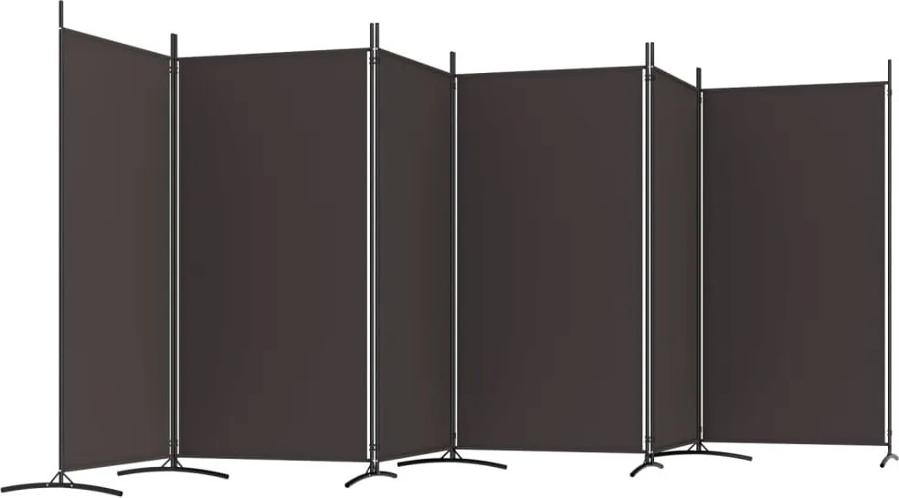 vidaXL 6dílný paraván 520x180 cm textil [350273] Barva: Černá