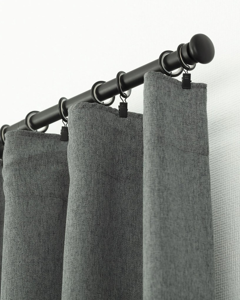 Hotový závěs BASIC s řasící páskou 140x300cm šedý denim