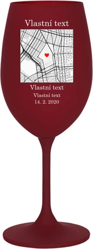 Personalizovaná sklenice s mapou