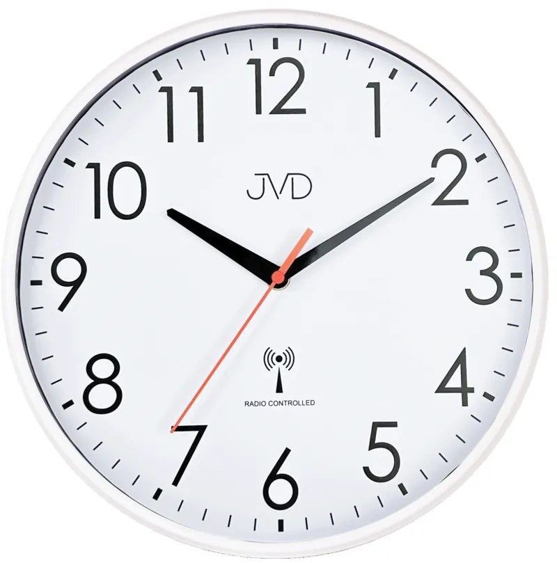 JVD Nástěnné rádiem řízené hodiny s plynulým chodem JVD RH502.3