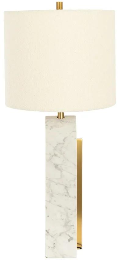 Zlato-bílá mramorová stolní lampa Richmond Liliana