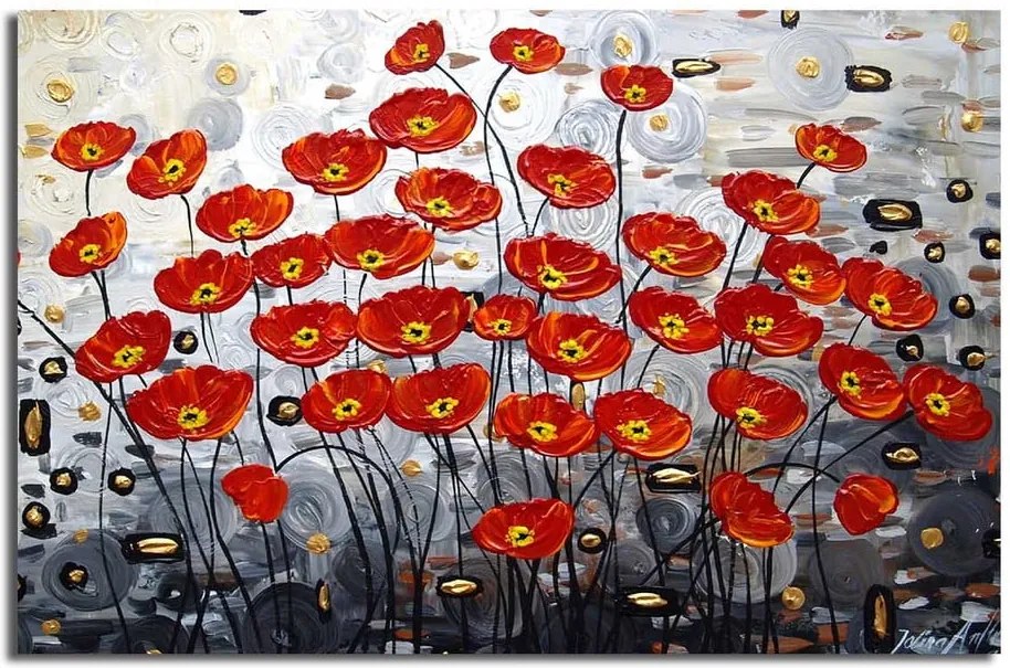 Obraz na plátně Poppy Field, 70 x 45 cm