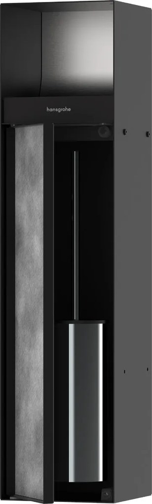 Hansgrohe XtraStoris Rock, wc kartáč na vestavbu s držákem na toaletní papír, černá matná, HAN-56062670