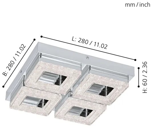 Eglo 95657 - LED Stropní svítidlo FRADELO 4xLED/4W/230V