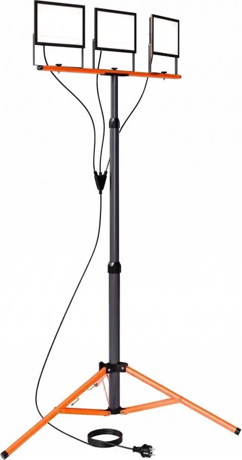 LED Reflektor se stojanem 3xLED/100W/230V 4500K IP65 černá/oranžová