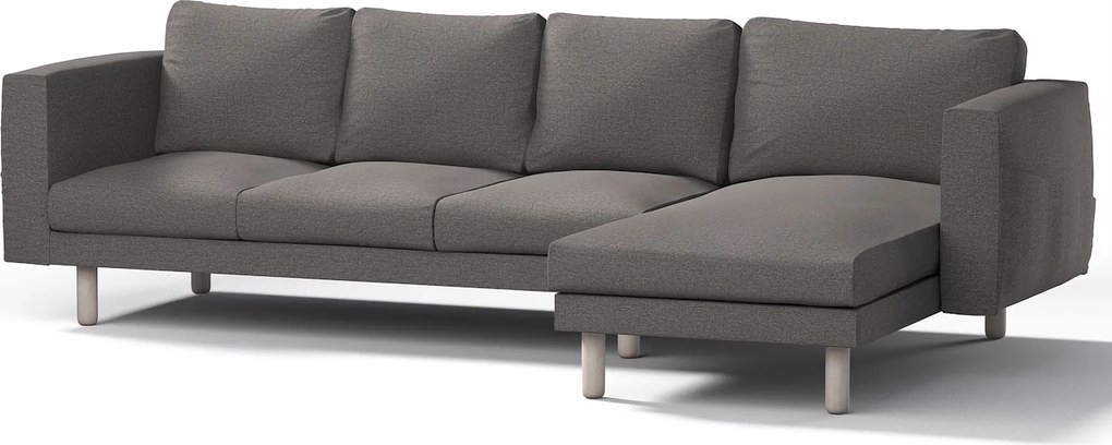 Potah na pohovku IKEA Norsborg 4-místná se šezlongem barva šedá látka pletený vzor