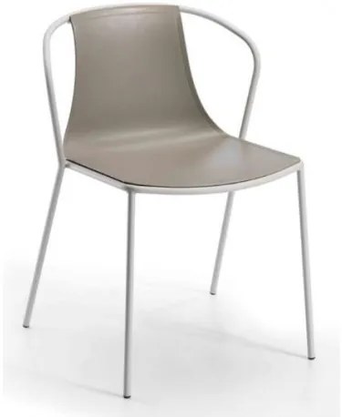Gaber Plastová židle KASIA Barva plastu Gaber hnědo-šedá 55 Barva kostry - Gaber písková 54 186