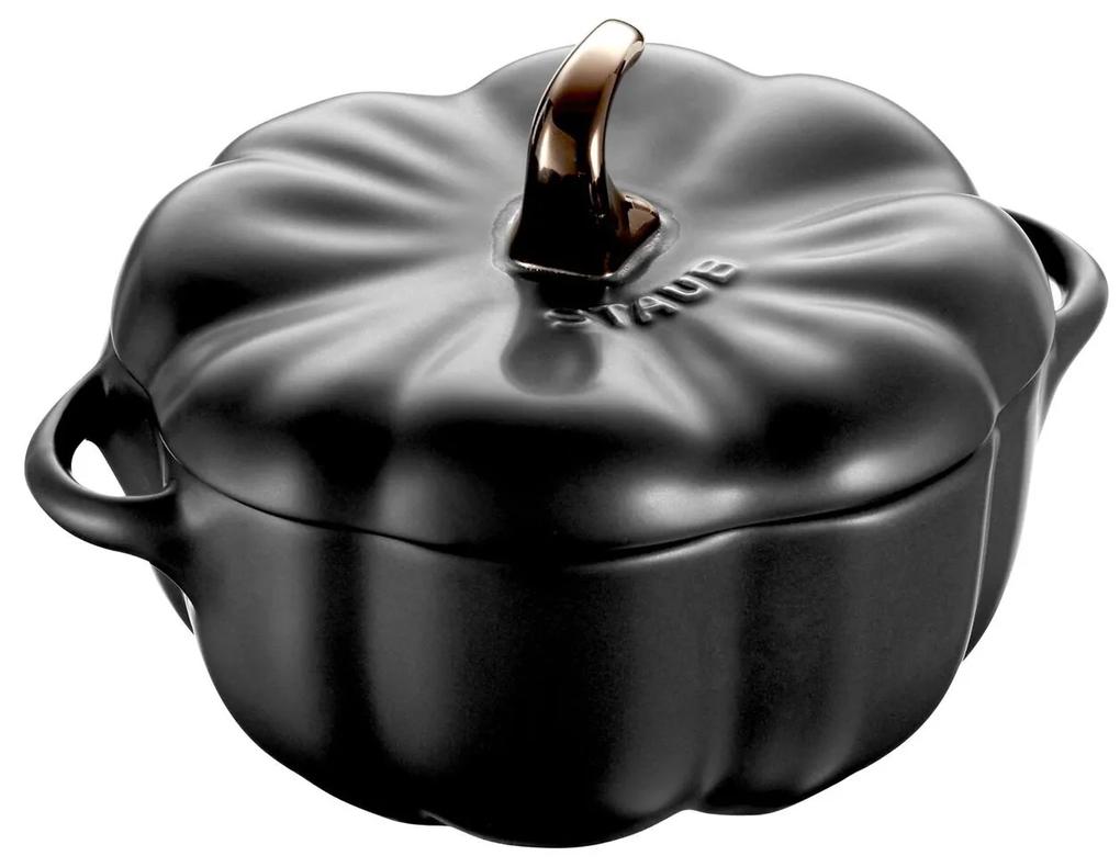 Staub Cocotte keramická zapékací miska ve tvaru dýně 12 cm/0,5 l, černá, 40508-548