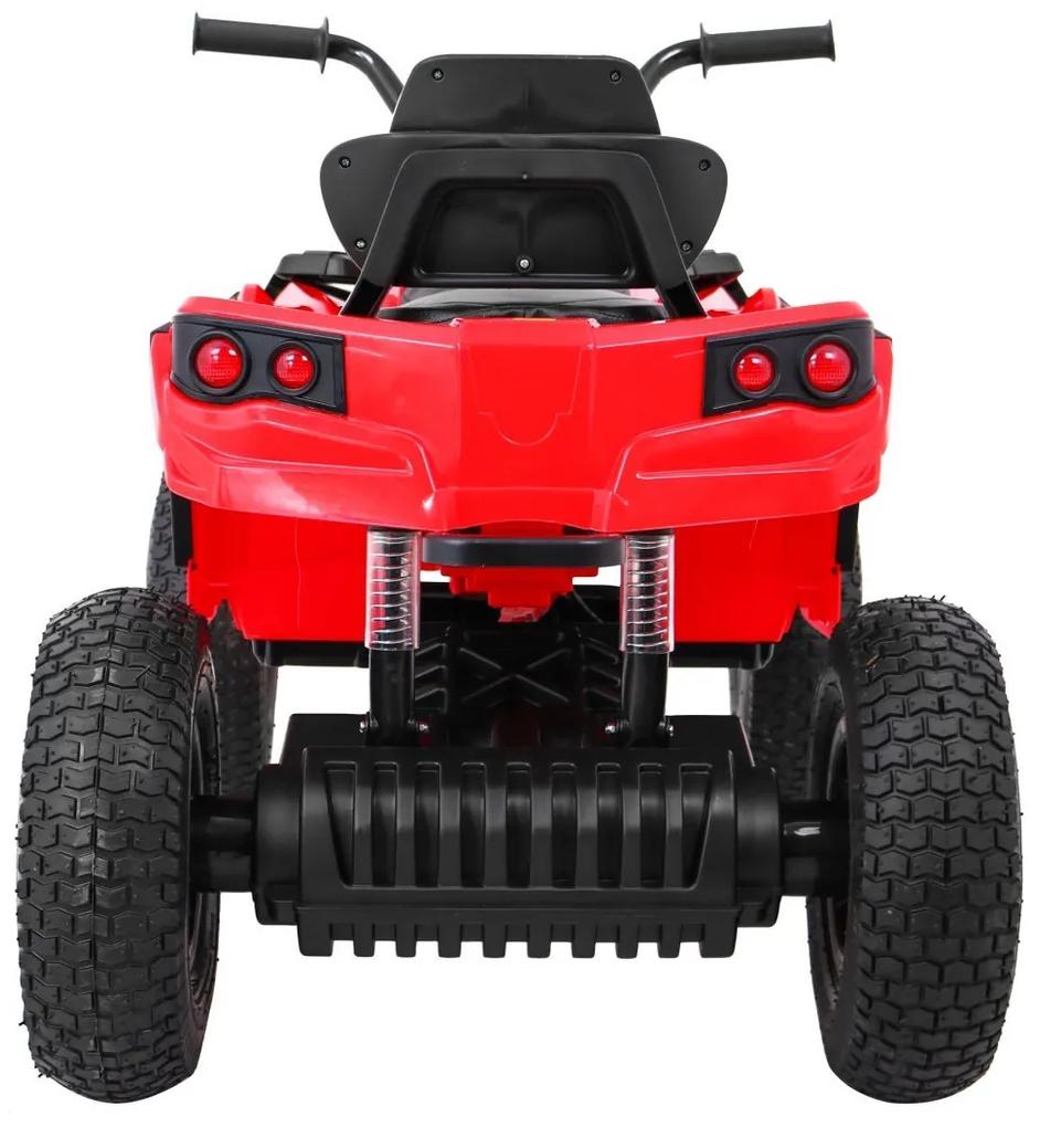 Dětská elektrická čtyřkolka ATV nafukovací kola červená