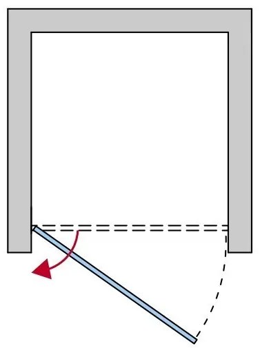 Ronal (Sanswiss) Ronal, SOLINO Black Line jednokřídlé dveře SOL1, š. 90 cm Sklo: 87 Screen