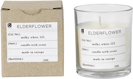 Vonná čajová svíčka Broste Elderflower | bílá