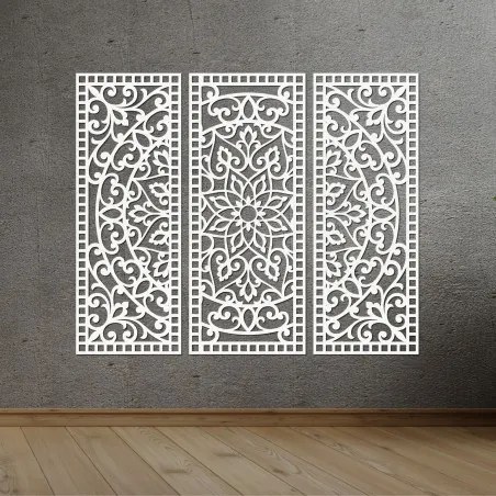 Nástěnná dekorace třídílný panel mandala | SENTOP PR0514-A