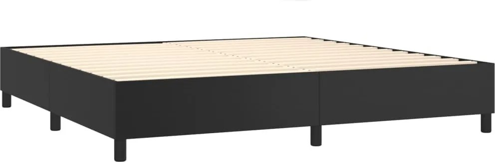 Box spring postel s matrací černá 200x200 cm umělá kůže 3132519