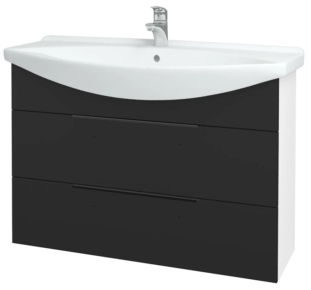 Dřevojas Koupelnová skříň TAKE IT SZZ2 105 Varianta: N01 Bílá lesk / Úchytka T01 / D16 Beton tmavý