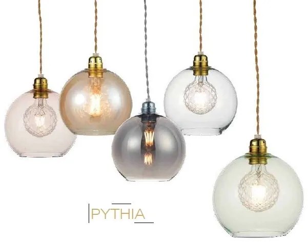 ACA DECOR Závěsné svítidlo PYTHIA max. 40W/E27/230V/IP20, průměr 20 m, kouřová