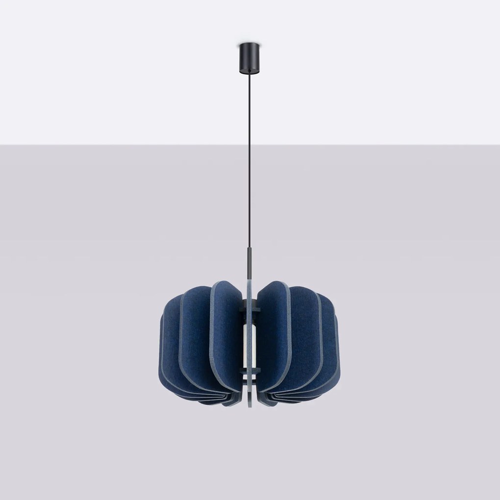 Sollux Lighting Závěsná lampa MULA 45 tmavě modrá