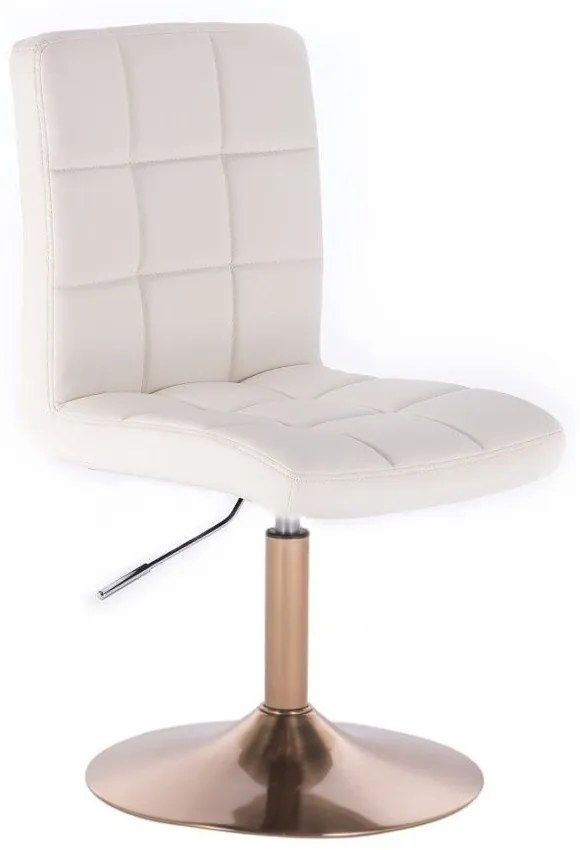 LuxuryForm DESIGN Židle TOLEDO na zlatém talíři - bílá