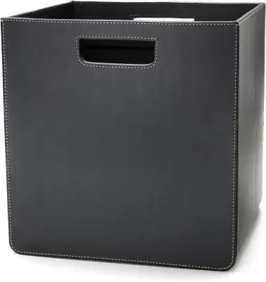 Orskov Kožený úložný box velký černý