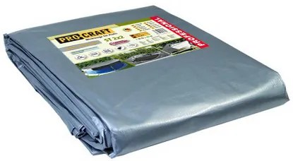 Plachta Procraft ST5x8 200g/m2 nepromokavá s oky 5x8 m stříbrná | ST5x8