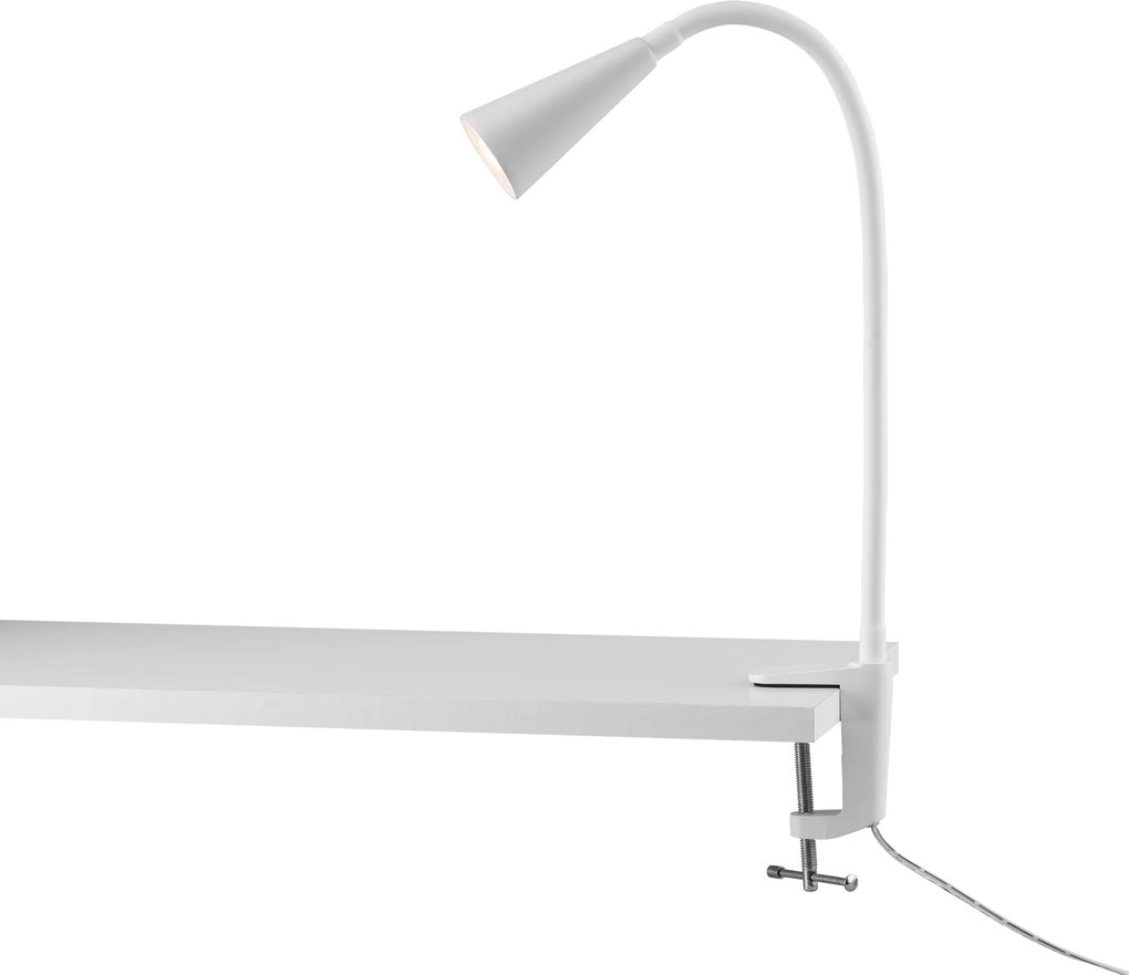 Livarno Home LED klipová svítilna s flexibilním kovovým krkem (lampa s upnutím, bílá)