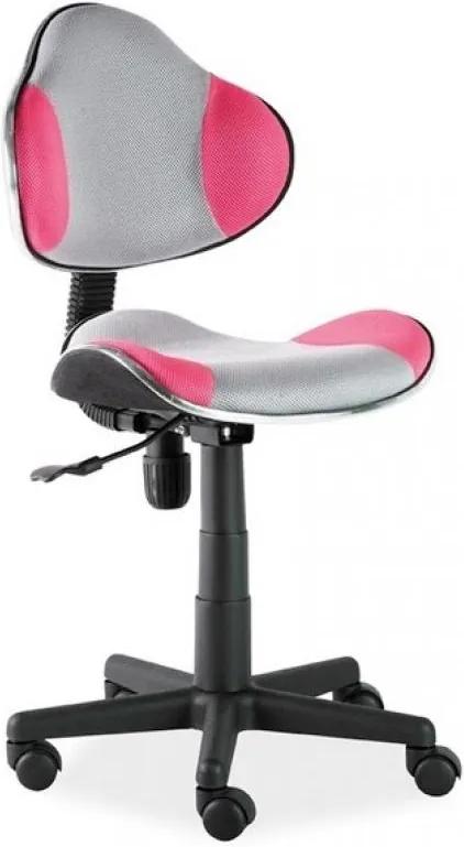 Signal Kancelářská židle Q-G2 šedá/růžová