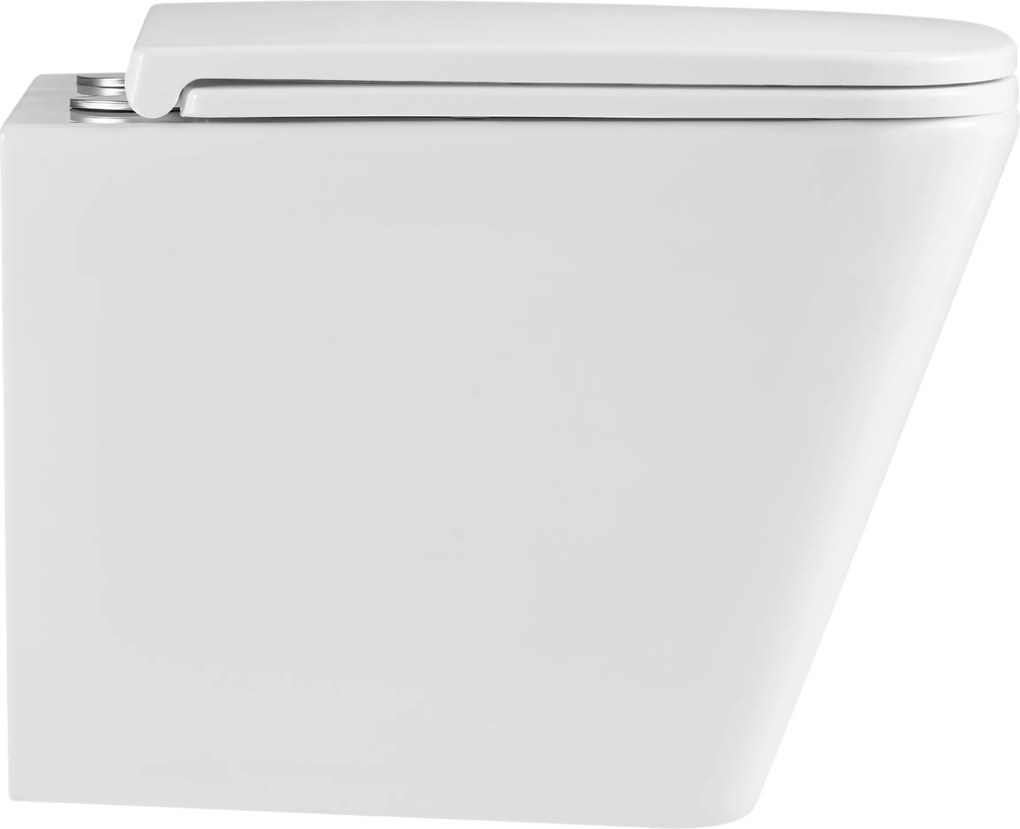 Invena Florina, závěsná WC mísa se Swirlflush 495x365x370 mm + toaletní sedátko s pomalým zavíráním, bílá, INV-CE-94-001-L