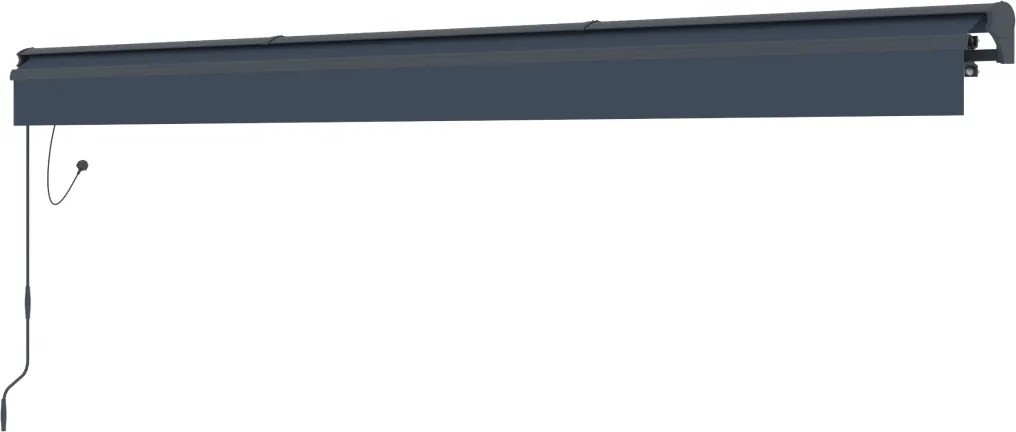 Elektrická markýza s LED osvětlením BestBerg BBSU-EL495CG / 495 x 300 cm / šedá