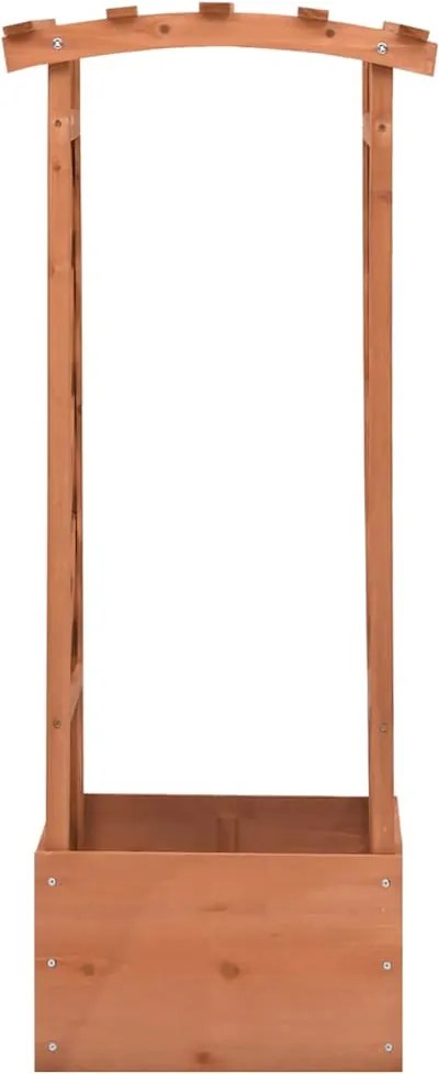 Truhlík s trelážovým obloukem 49 x 39 x 117 cm jedlové dřevo 316391