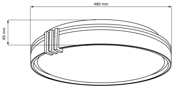 LED Stmívatelné koupelnové stropní svítidlo ARLETTA LED/72W/230V IP44 + DO