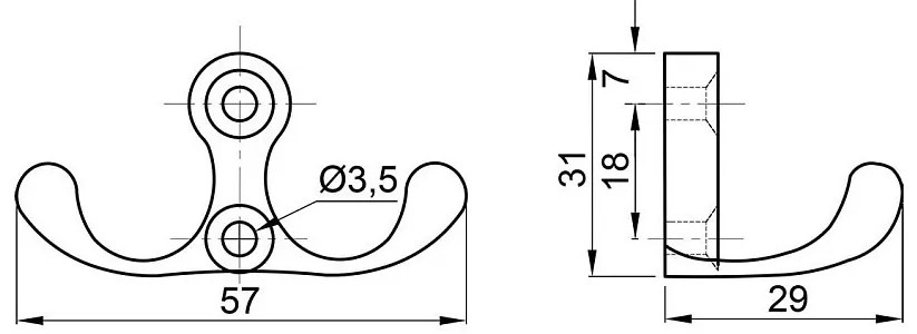 KĽUČKA ROMERO věšák 020 Chrom