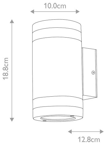 Elstead MAGNUS-2 - LED Venkovní nástěnné svítidlo MAGNUS 2xGX53/9W/230V IP44