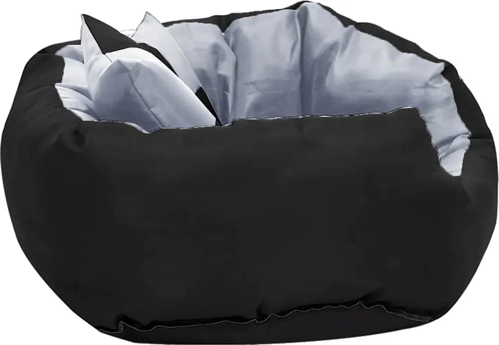 Oboustranný omyvatelný pelíšek pro psy šedý a černý 65x50x20 cm 171207