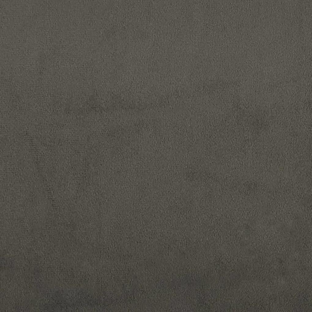vidaXL Relaxační křeslo s podnožkou hořčicově samet [3097658] Barva: Tmavě šedá
