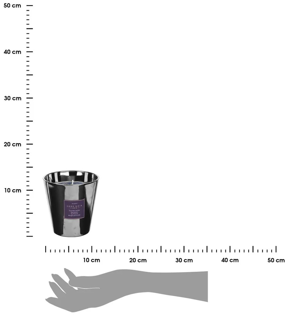 Vonná svíčka Code Noir 11 cm stříbrná