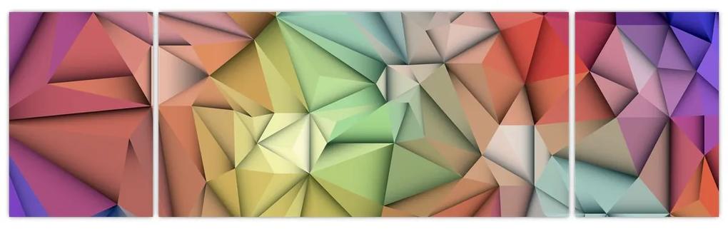 Obraz - Polygonální abstrakce (170x50 cm)