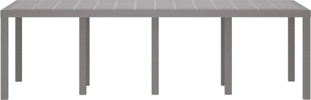 Zahradní stůl Světle šedá 250 x 100 x 73 cm polyratan 3378519