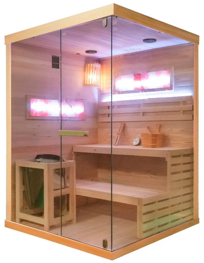 BPS-koupelny Finská sauna Relax HYD-6193 140x150, 3-4 osoby