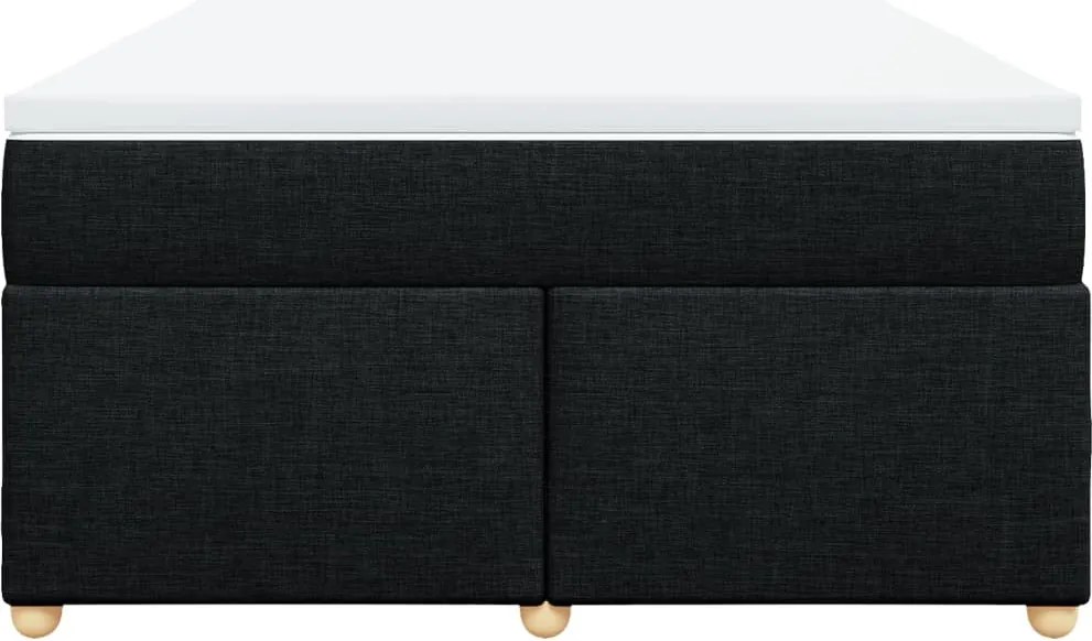Box spring postel s matrací černá 140x200 cm textil 3285382