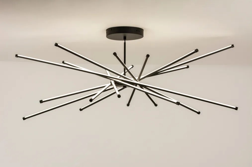 Stropní stmívatelné LED svítidlo do obýváku svítidlo Beavey Black