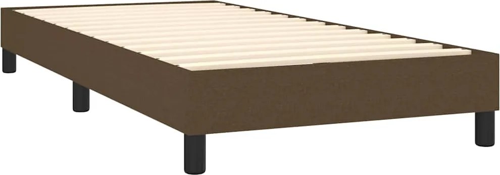 Box spring postel s matrací a LED tmavě hnědá 100x200 cm textil 3133456