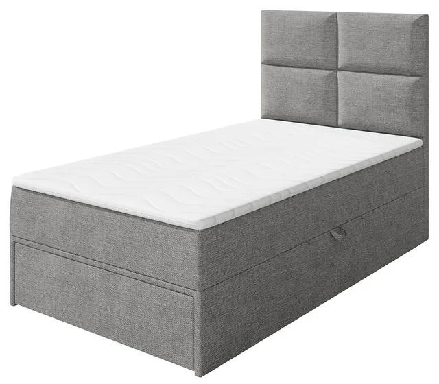 Kontinentálni postel Hudson Lux 1, Strana: levá, Rozměr postele: 90x200, Potah:: ekokůže Soft 011