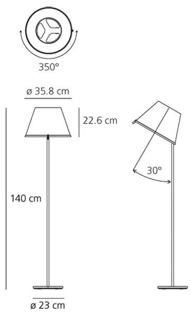 Artemide Choose stojací lampa pergamen/chrom