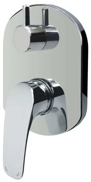 Mereo, Sprchová podomítková baterie s přepínačem, Eve, Mbox, oválný kryt, chrom CBV60106B
