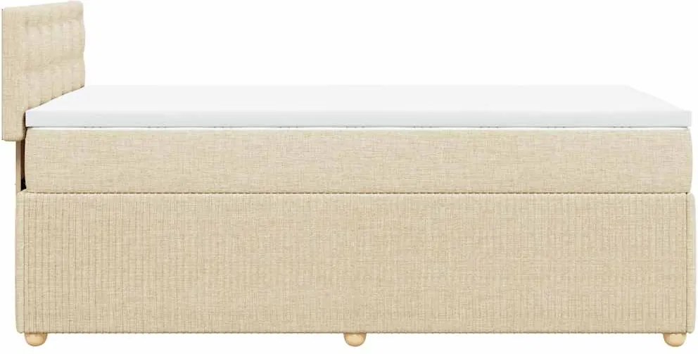 Box spring postel s matrací krémová 80 x 200 cm textil 3289602