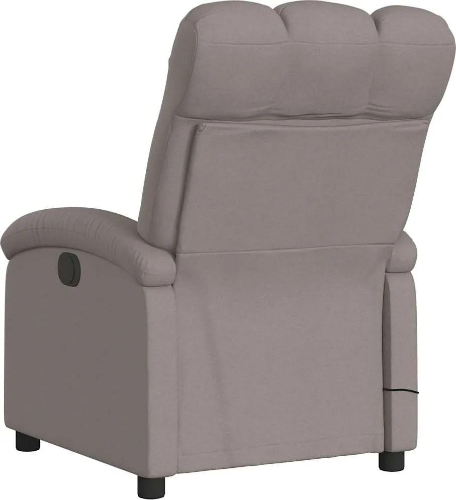 Elektrické masážní polohovací křeslo taupe textil 3204088