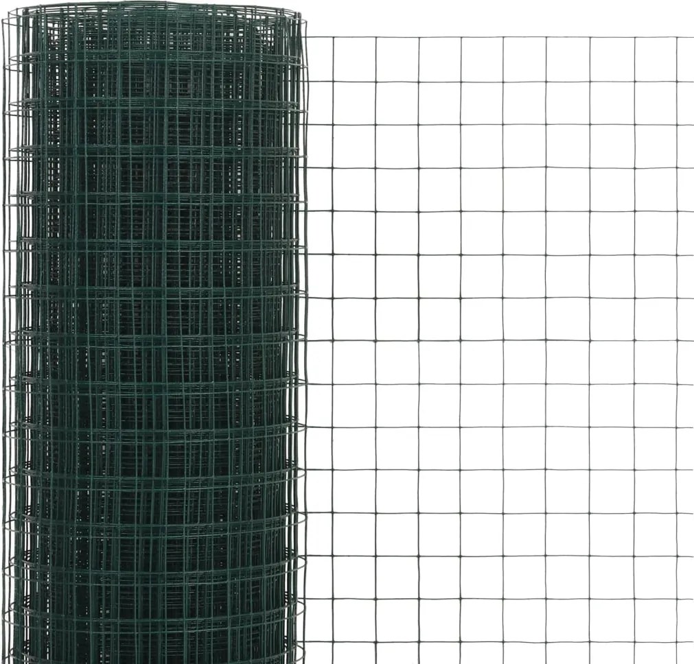 Pletivo ke kurníku ocel PVC vrstva 10 x 1,5 m zelené 143627
